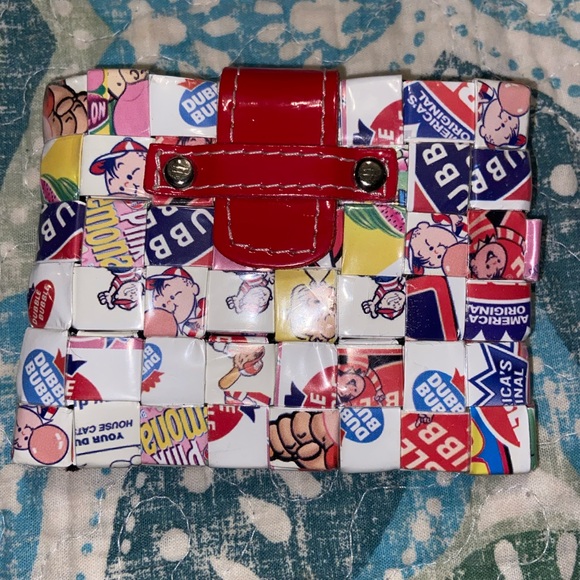 Nahui Ollin | Bags | Dubble Bubble Gum Wrapper Wallet Card Holder ...